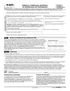Formulario W-9 - Daniel Ahart en Español